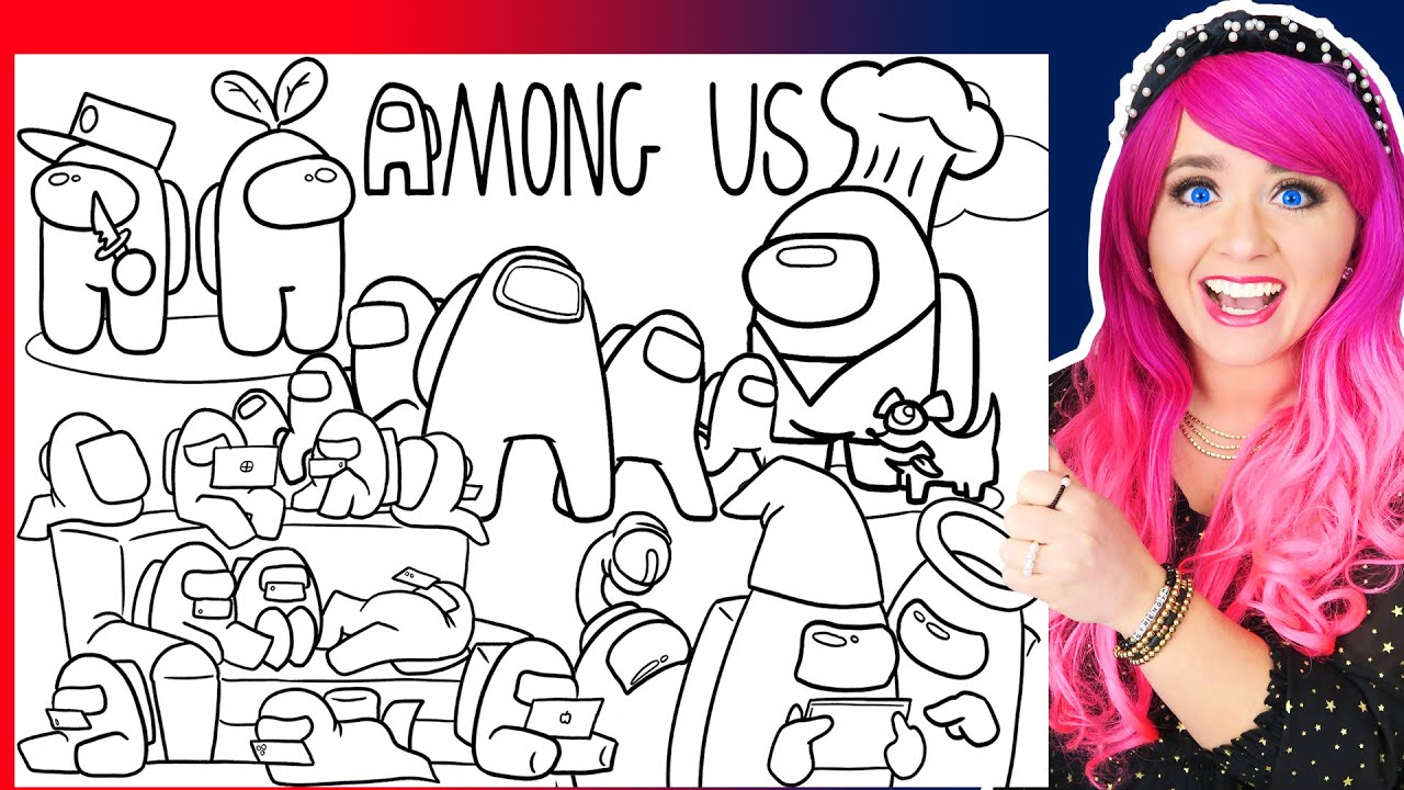Coloring Among Us Crewmates & Imposters Coloring Pages | Among Us ...