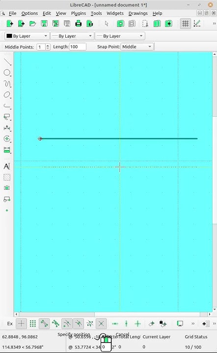 How to Draw a Horizontal Line in LibreCAD #drawing #design #cad - YouTube