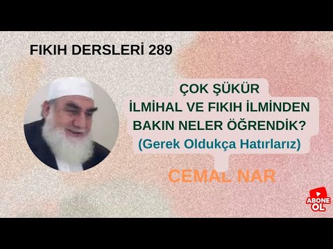 FIKIH DERSLERİ 289 İLMİHAL VE FIKIH İLMİNDEN BAKIN NELER ÖĞRENDİK  (Bilmemiz Gereken Amelî)