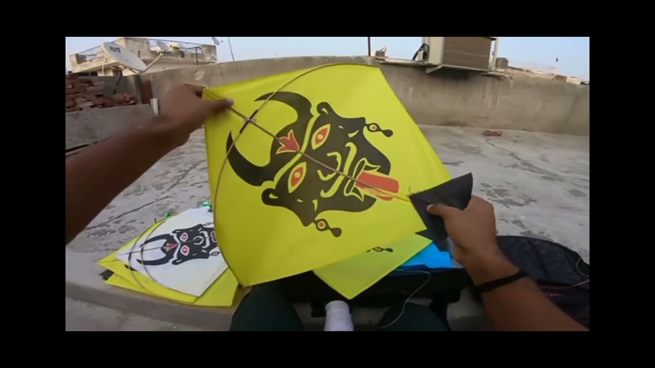 long kite fighting with bull kite - YouTube