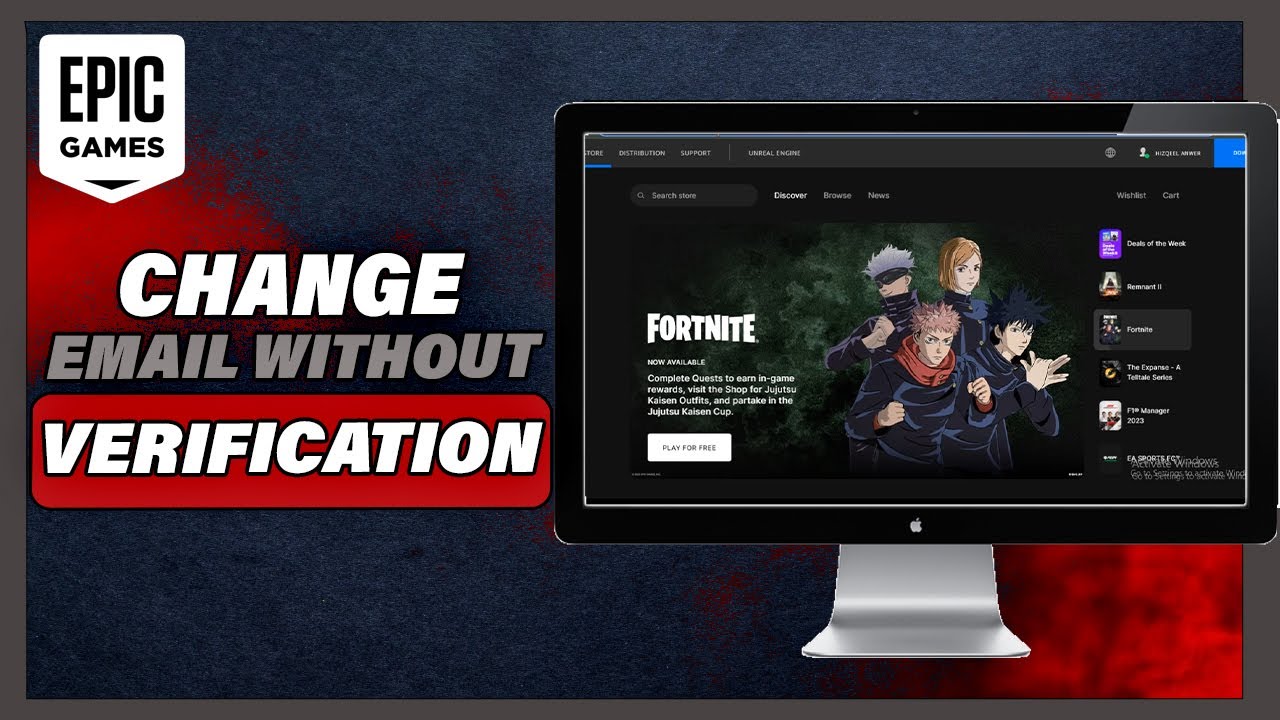 How To Change Epic Games Email Without Verification - YouTube