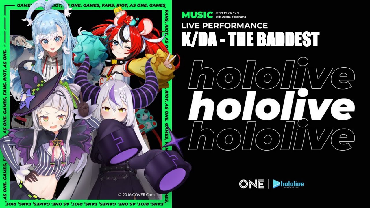 K/DA - THE BADDEST 【Bae/Kobo/Laplus/Shion】at Riot Games ONE 2023 in K ...