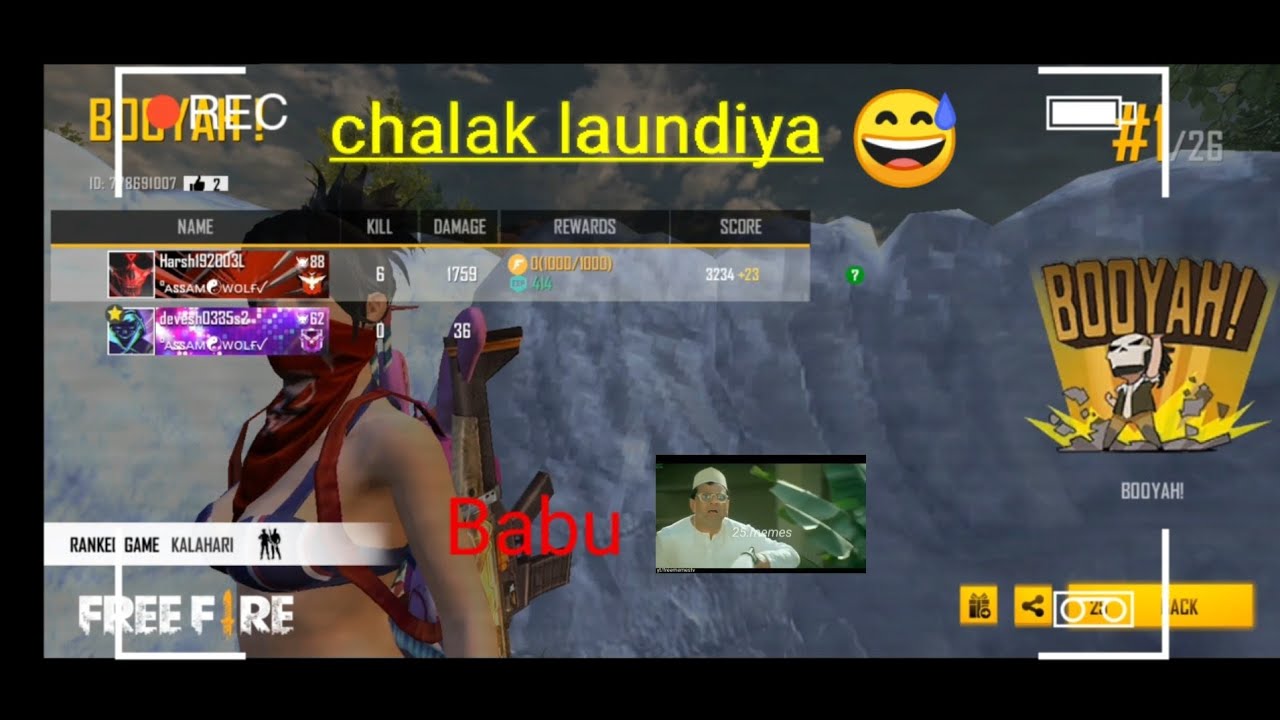Free fire faduu gameplay | full funny chalak laundiya | - YouTube