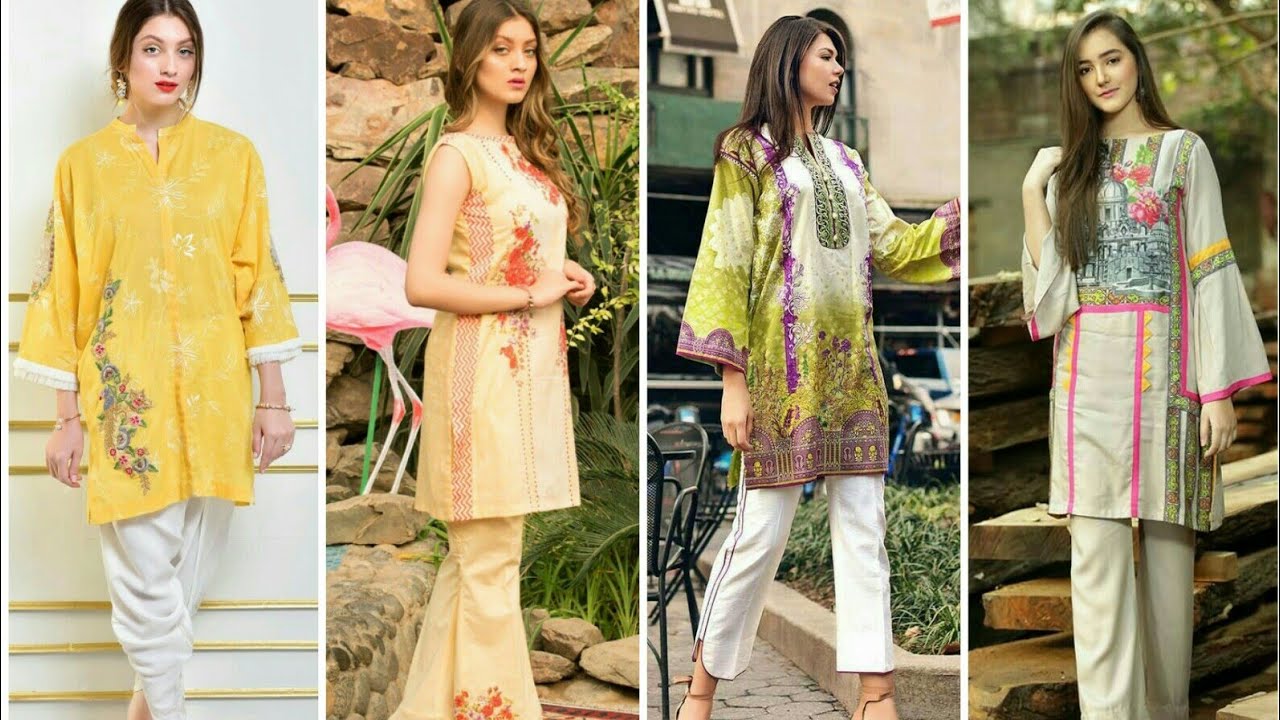 NEW AMAZING SHORT KURTAS WITH KAPRI, NEW COLLECTION FOR SUMMER - YouTube