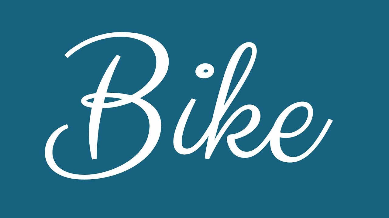 Learn how to Sign the Name Bike Stylishly in Cursive Writing - YouTube