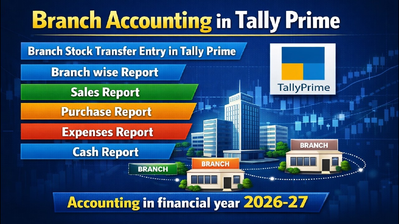 Branch Accounting with stock transfer in tally prime | Branch wise ...