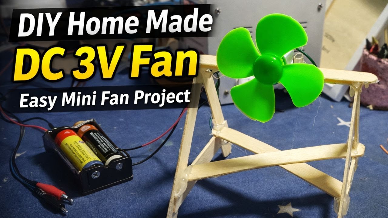 DIY DC 3V Fan | Home Made Mini Fan Using Simple Materials - YouTube