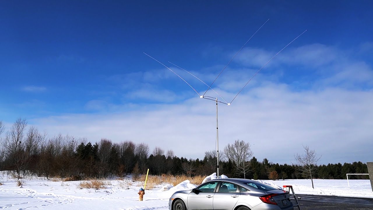 HAM RADIO - 2 Elements V-Beam Antenna 17m - YouTube