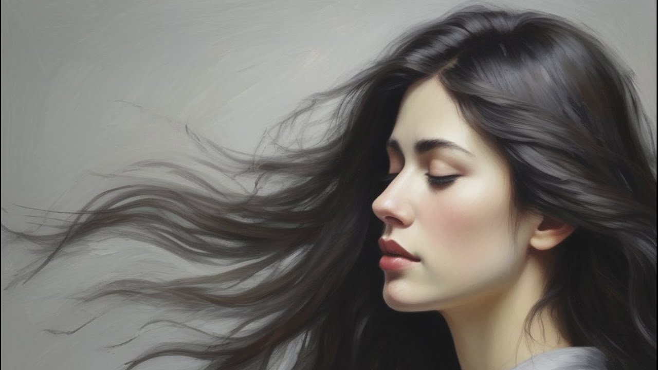 Volto donna con capelli sciolti - YouTube