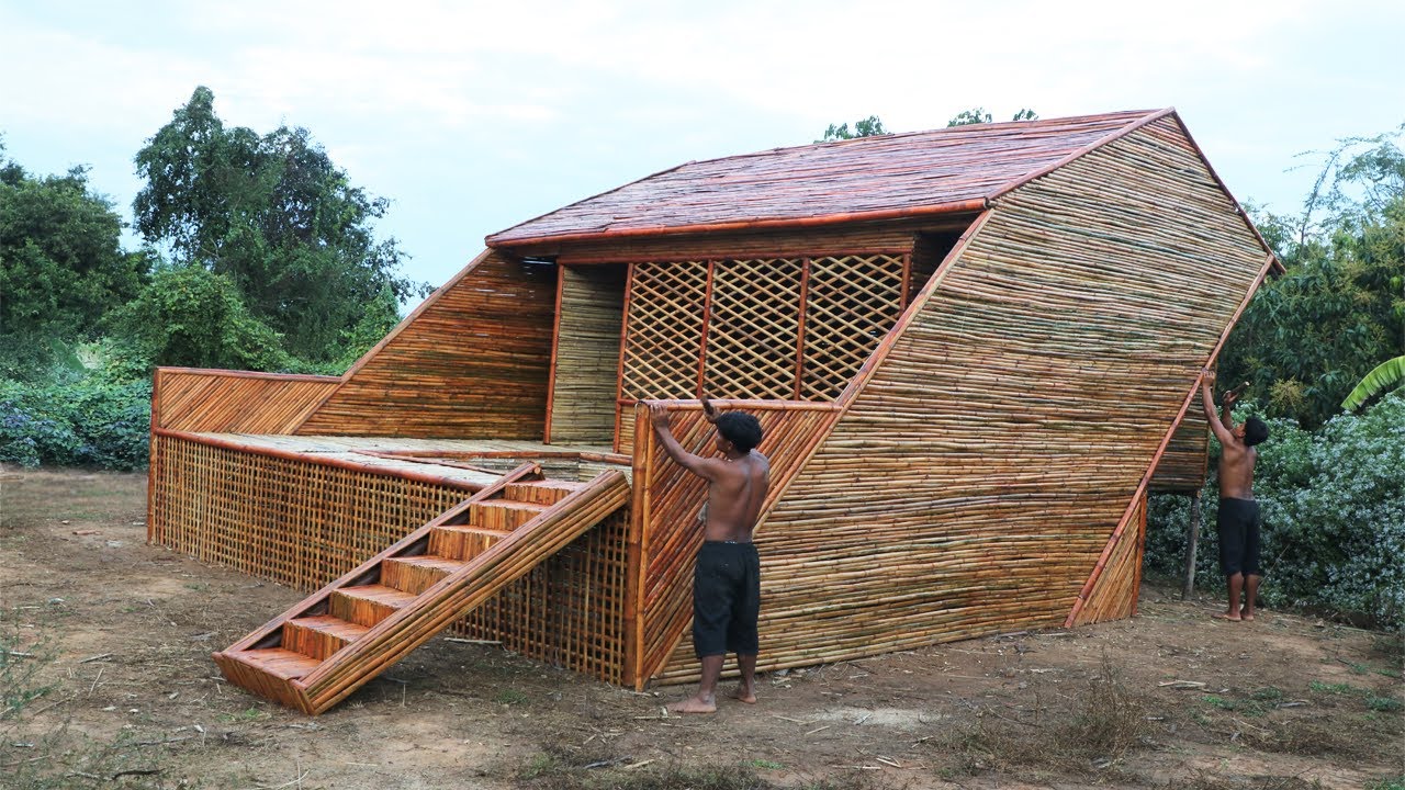 Build The Most Beautiful Bamboo Resort House With Resort Pool Design ...
