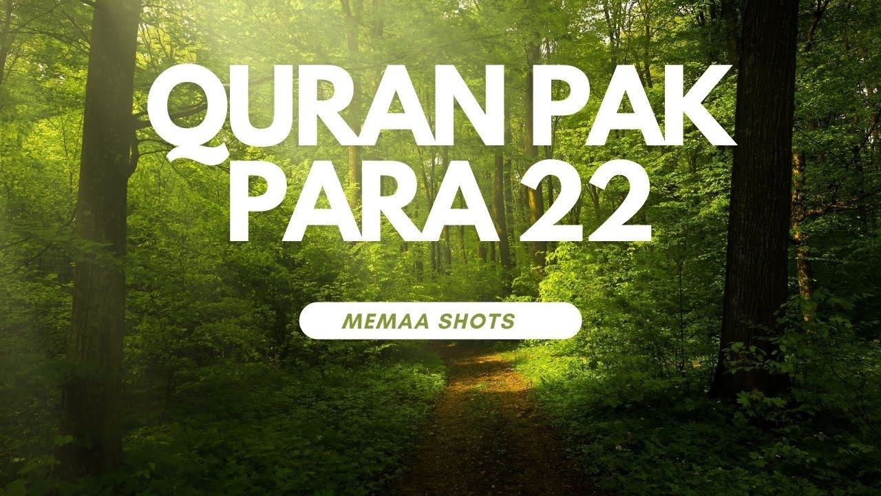 Quran Para 22 Beautiful Recitation in 30 Min Daily Tilawat Routine 2023 ...