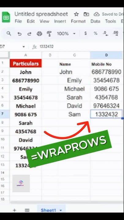 WRAPROWS in Excel Data Reshaping Trick You Must Know! #ExcelShorts - YouTube