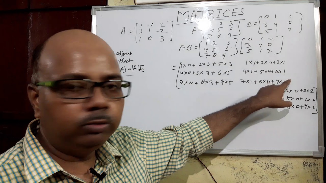 Maths , Adjoint and transpose matrix ,multiplication of a matrix ...