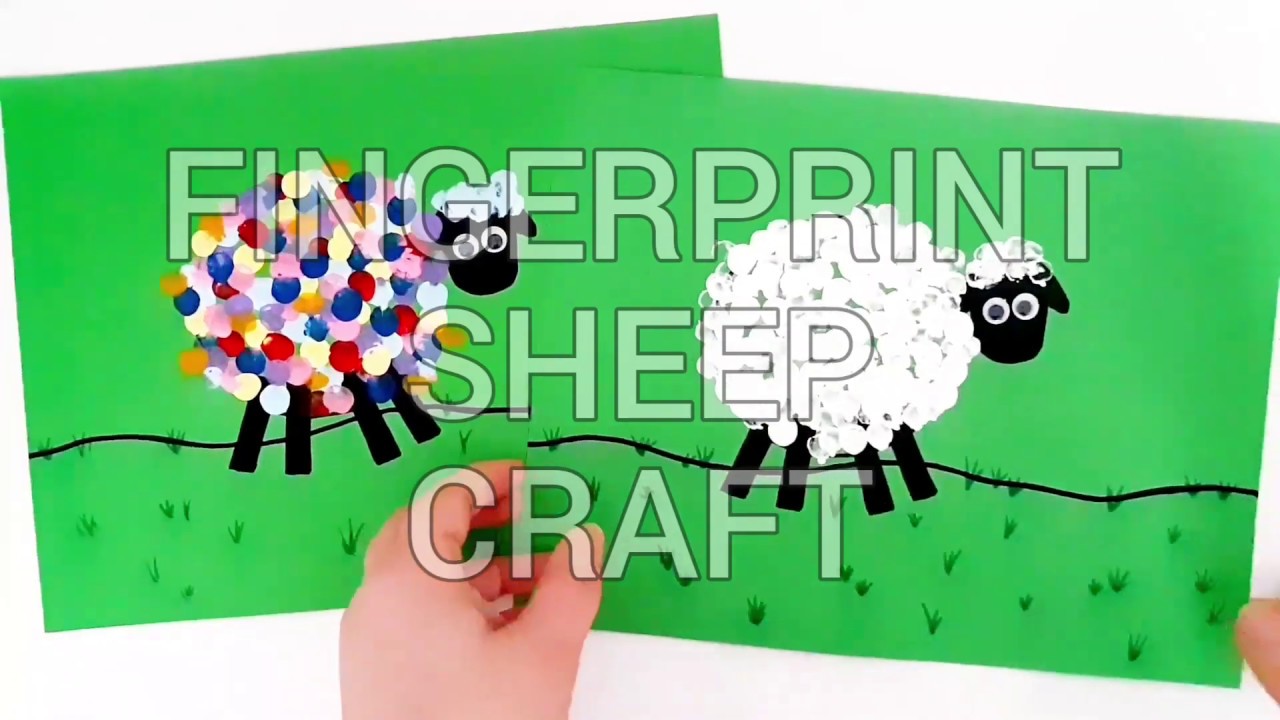 Fingerprint Sheep Craft - YouTube