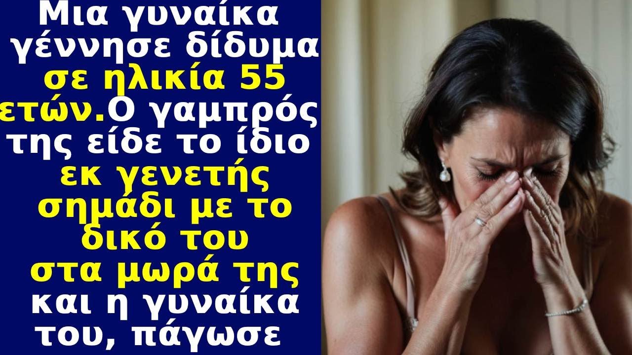 Μια γυναίκα γέννησε δίδυμα σε ηλικία 55 ετών.Ο γαμπρός της είδε το ίδιο ...