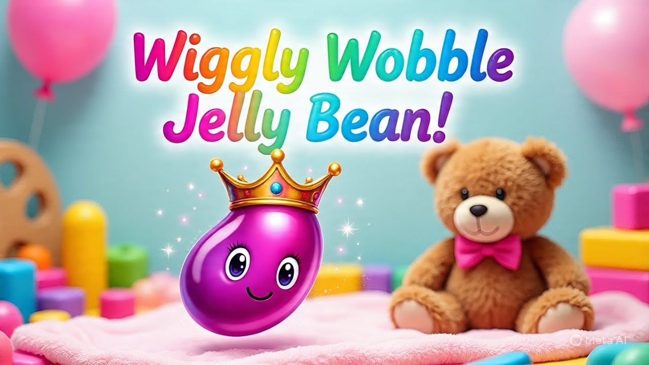 Wiggly Wobble Jelly Bean 🍬 | Funny Movement Rhyme for Kids | Baby ...