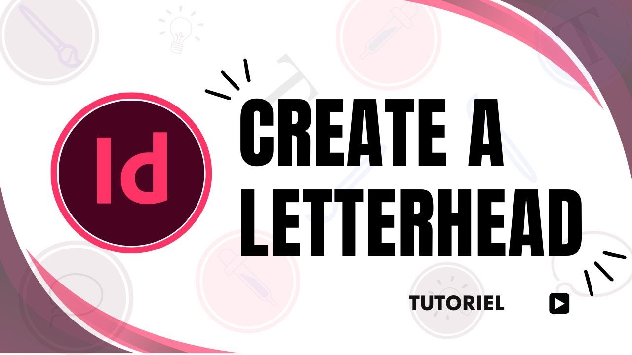 how to create a letterhead in indesign - YouTube