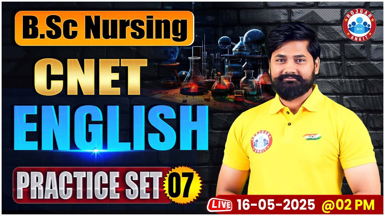 CNET English Practice Set #7 | BSc Nursing Entrance Exam 2025 | BSc ...