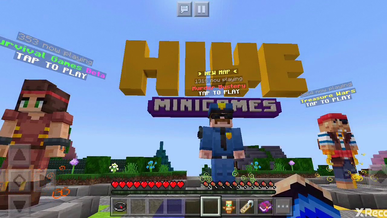 Minecraft mini games hive - YouTube