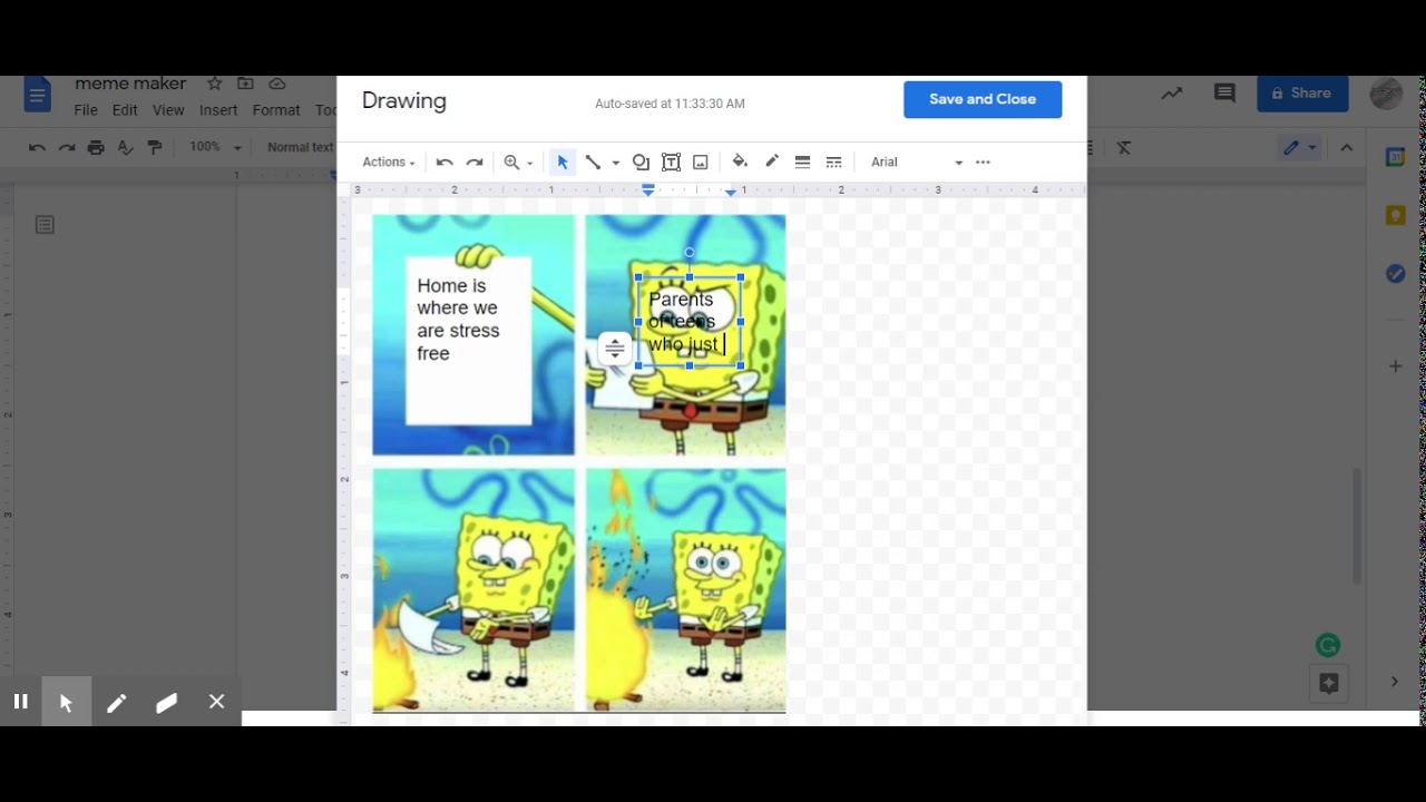 Me making a meme in google docs - YouTube