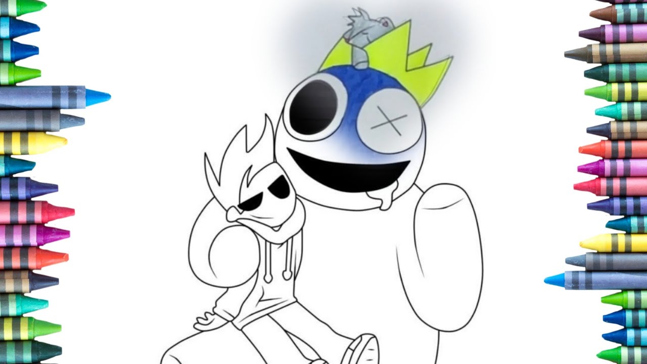 Coloring pages "RAINBOW FRIENDS", chapter 2 | Blue and Boy |NCS MUSIC ...