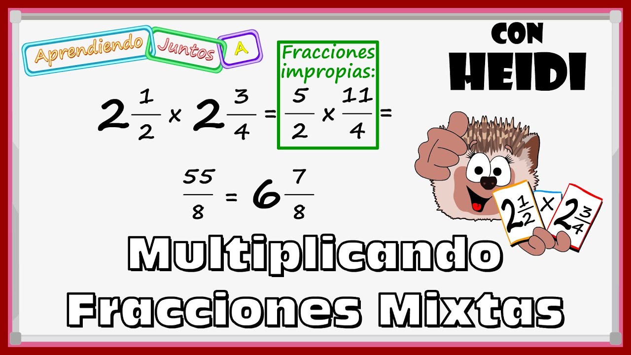 Multiplicando Fracciones Mixtas, explicado con claridad. #matemática # ...