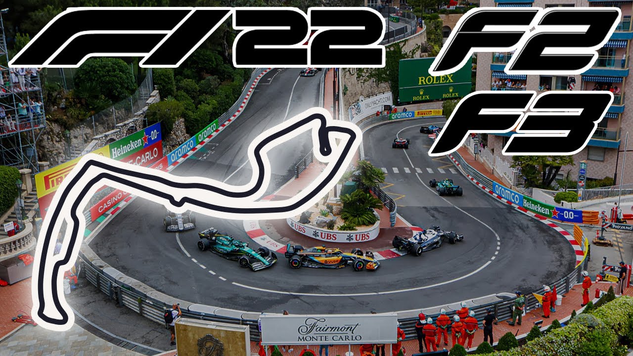Racing F1 F2 and F3 at Monaco (Hardest F1 Track) [LIVE] - YouTube