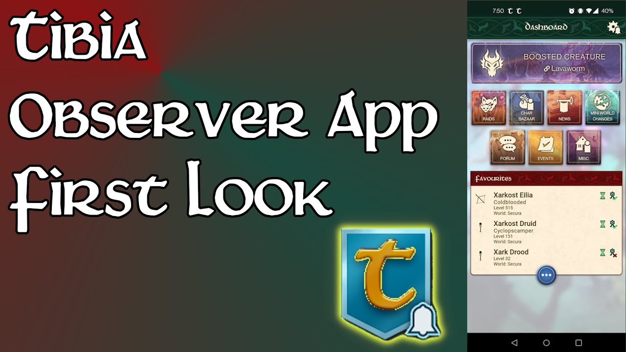 Tibia Observer App - First Look - YouTube