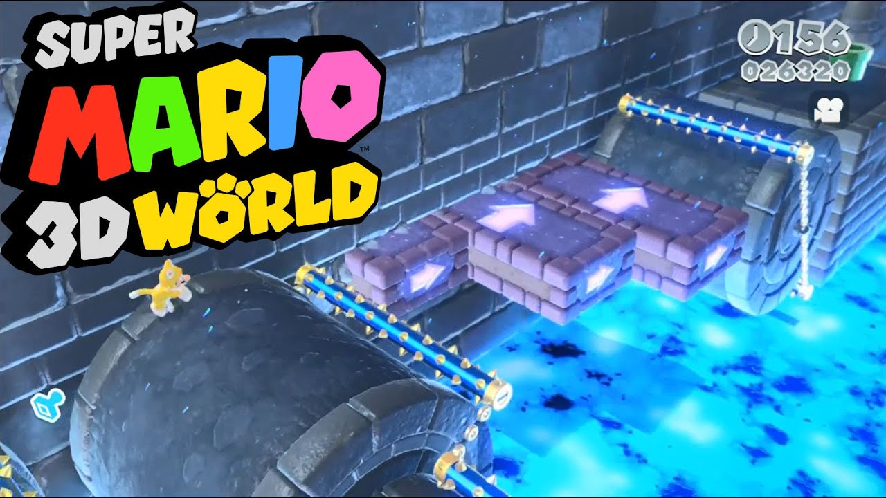 Super Mario 3D World - World Castle-4 Boiling Blue Bully Belt [Wii U ...