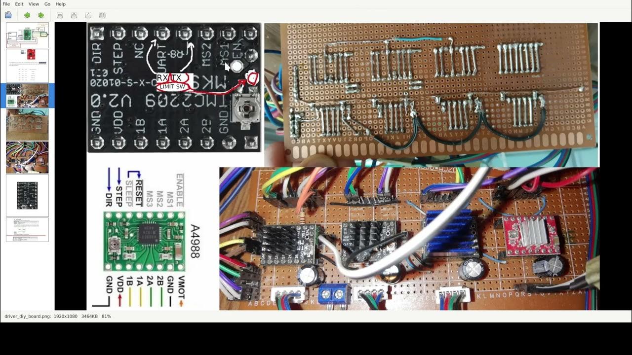 How to wire 4 stepper drivers TMC2209 using UART and a A4988 to a mcu - diy 3d printer board ...
