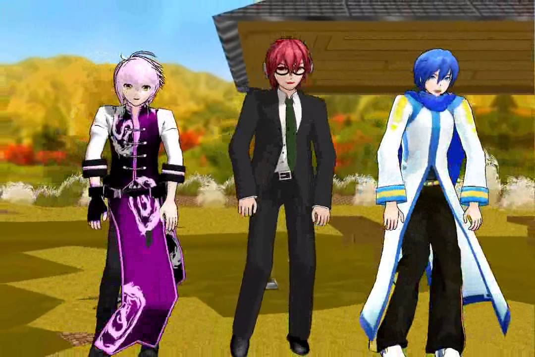 Bakunyu Ondo (Male version) - Kaito, Kasane Ted & VY2 (MMD) - YouTube