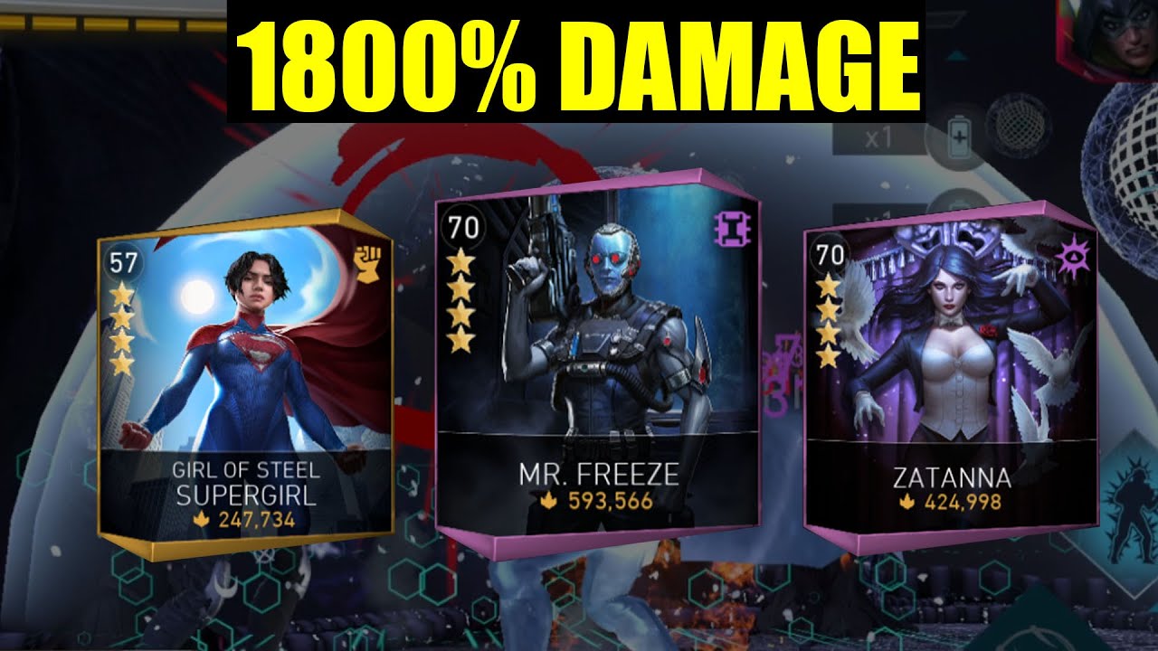 1800% Damage Buff Puppet Mr Freeze Injustice 2 Mobile - YouTube