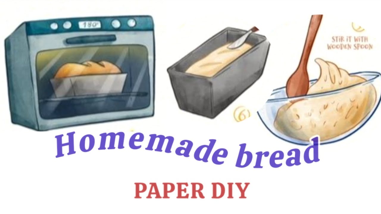 ASMR PAPER 🎀 BAKED BREAD 🍞 #asmr #cooking #papercraft - YouTube