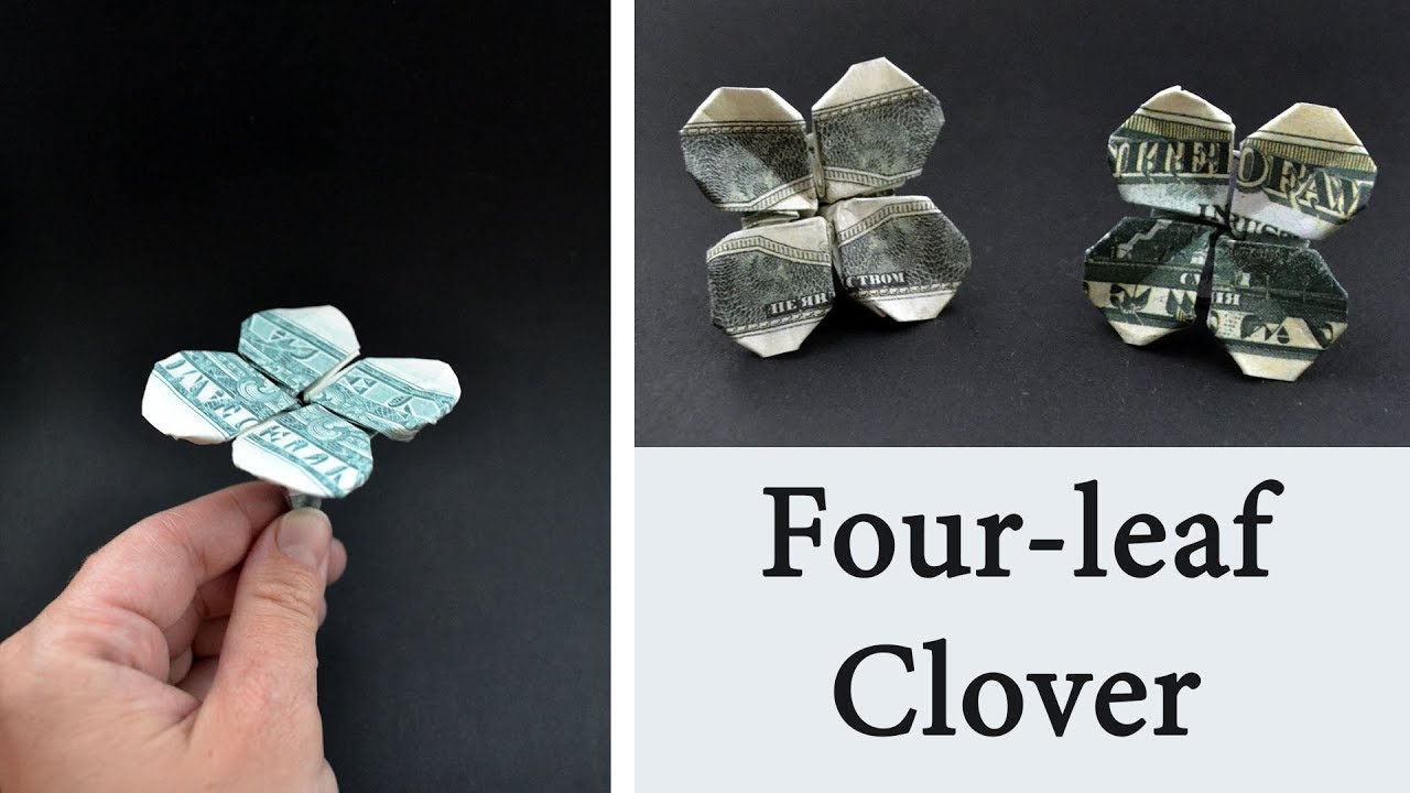 Money FOUR LEAF CLOVER Origami Dollar Tutorial DIY By NProkuda YouTube money-four-leaf-clover-origami-dollar-tutorial-diy-by-nprokuda-youtube