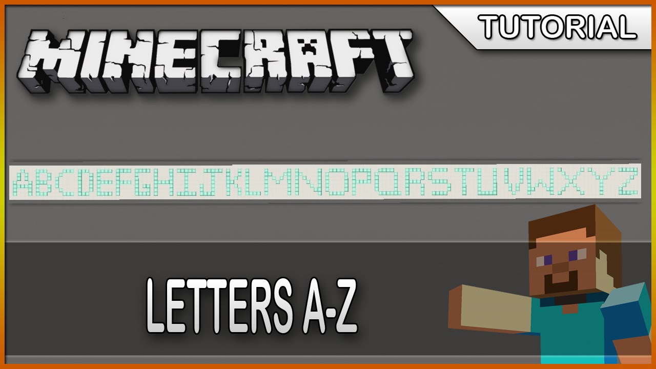 Minecraft How To Make Letters A-Z - YouTube