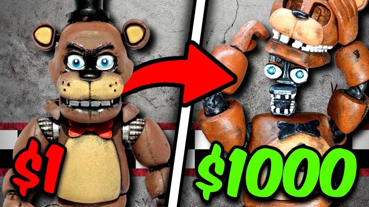 $1 VS $1000 FNAF Figure - YouTube
