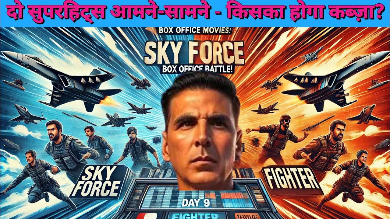 Sky Force vs Fighter Movies Day 9 Comparison : Box Office Collection ...