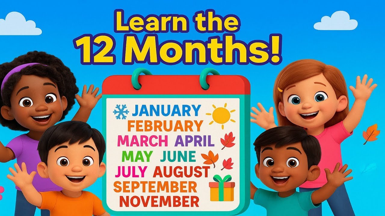 12 Months of the Year Song for Kids Learn the Calendar with Music ...