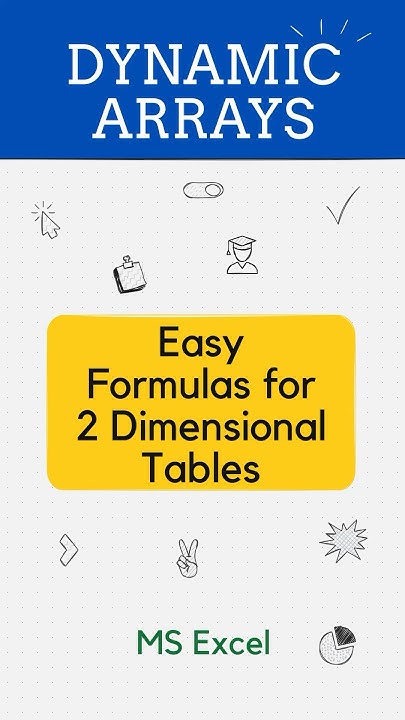 Write formulas for 2 dimensional tables using dynamic arrays [No Referencing] - YouTube