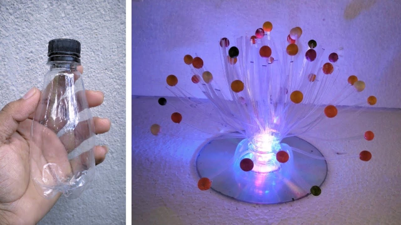 Plastic Bottle Light Lamp | Plastic Bottle Craft Idea | Plastic Bottle ...