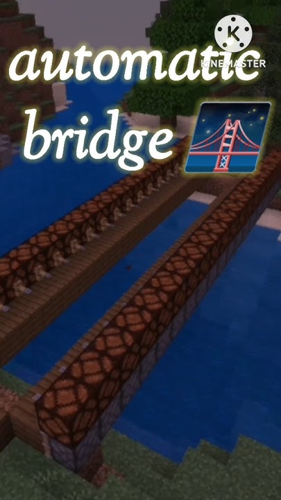 Minecraft automatic bridge 🌉 on river #minecraft #simplebuild # ...