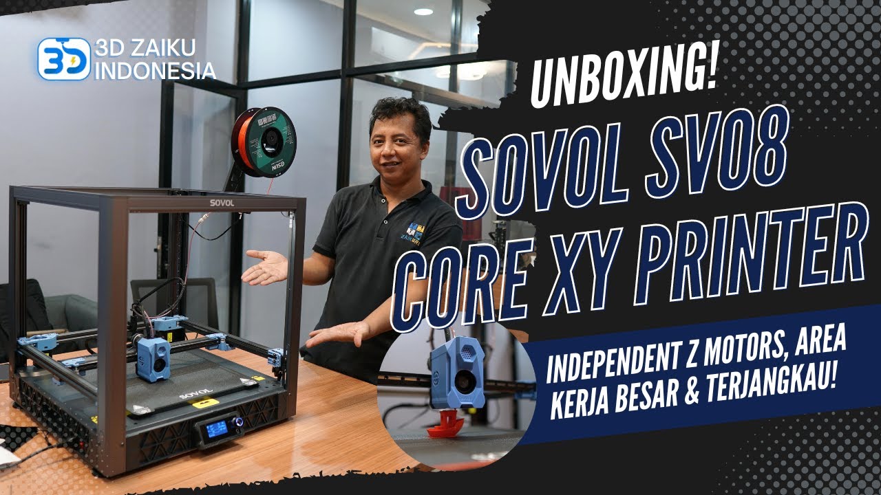 SOVOL SV08 UNBOXING! CORE XY 3D PRINTER HARGA TERJANGKAU! - YouTube
