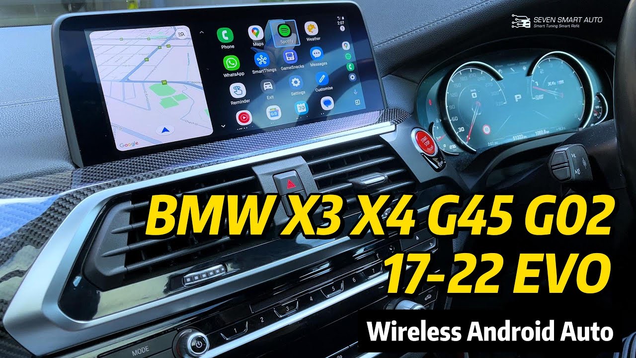 BMW X3/X4 G01/G02 17-22 Retrofitted Wireless Android Auto - YouTube