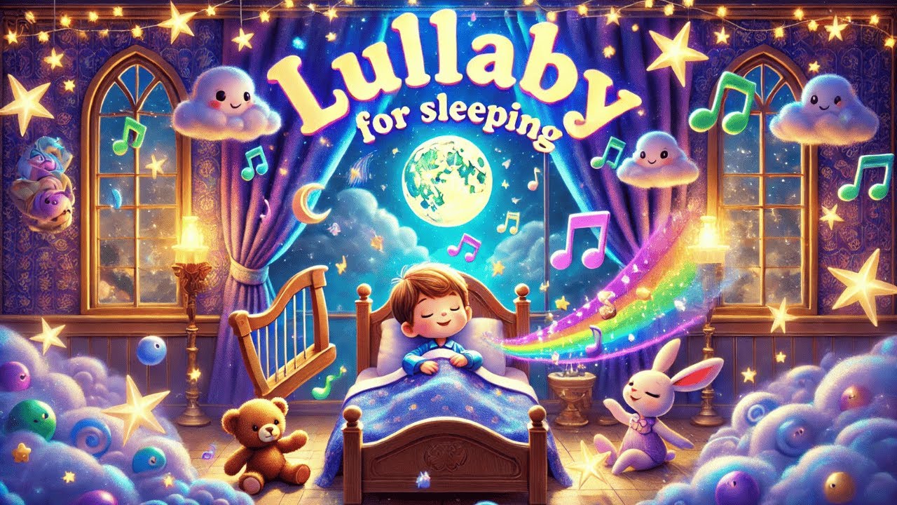 Soothing Lullaby for Kid's in English | Dark Background - YouTube