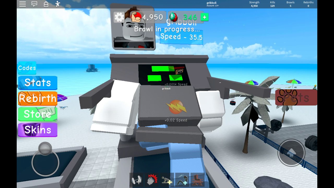 Roblox weight lifting simulator 3 - hitting 5000 strength - YouTube