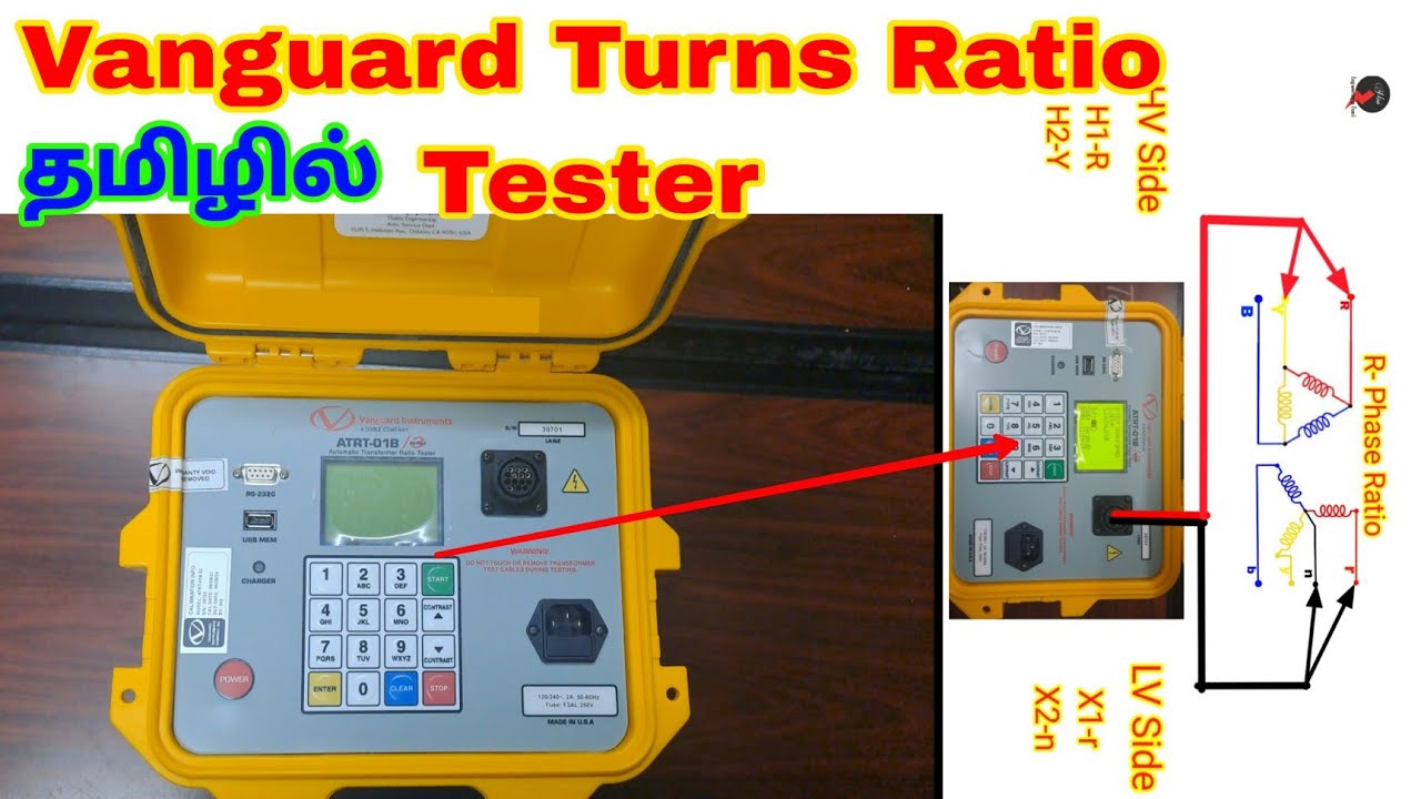 Vanguard Transformer Turns Ratio Tester, How to use Vanguard TTR Meter ...