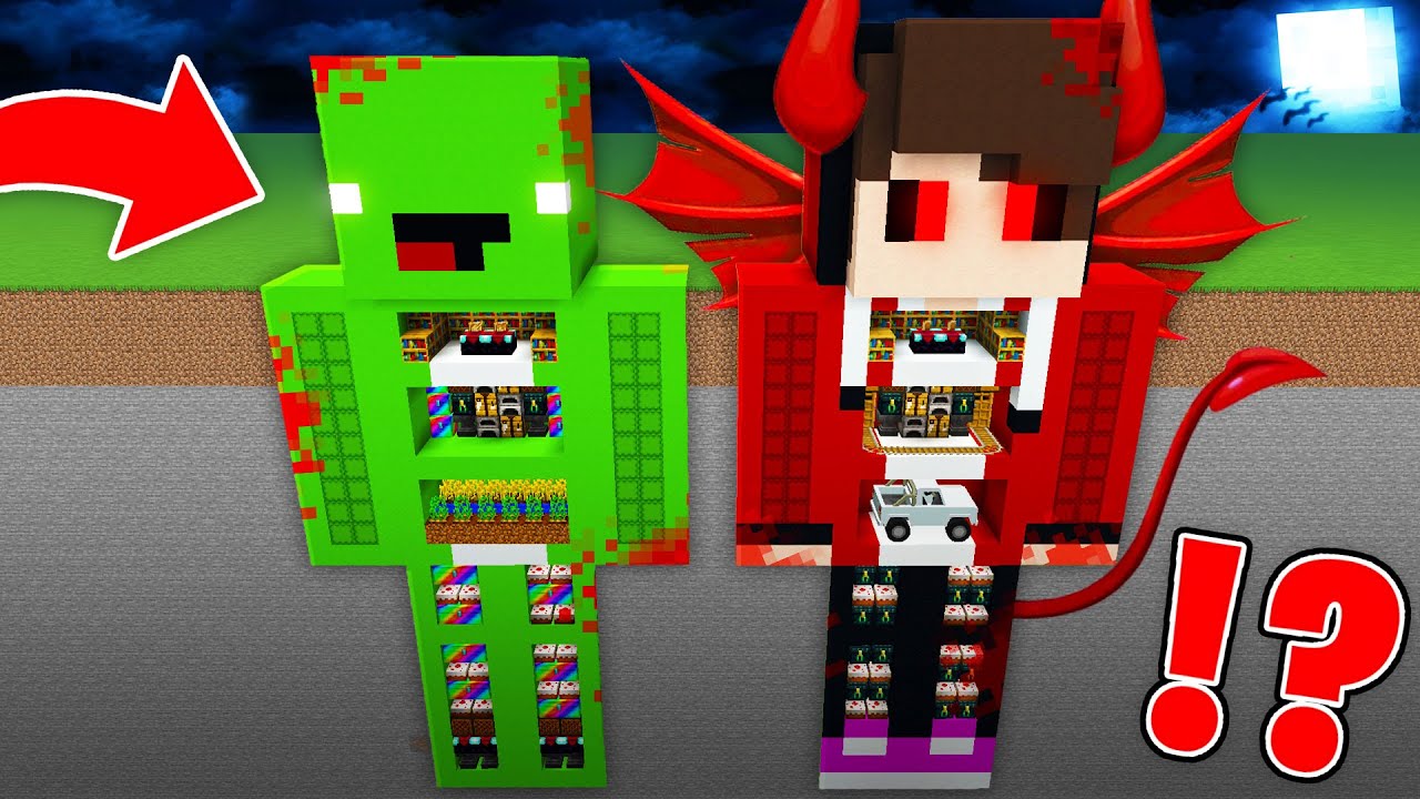 What's Inside JJ.EXE and Mikey.EXE Houses After Midnight? - Minecraft ...