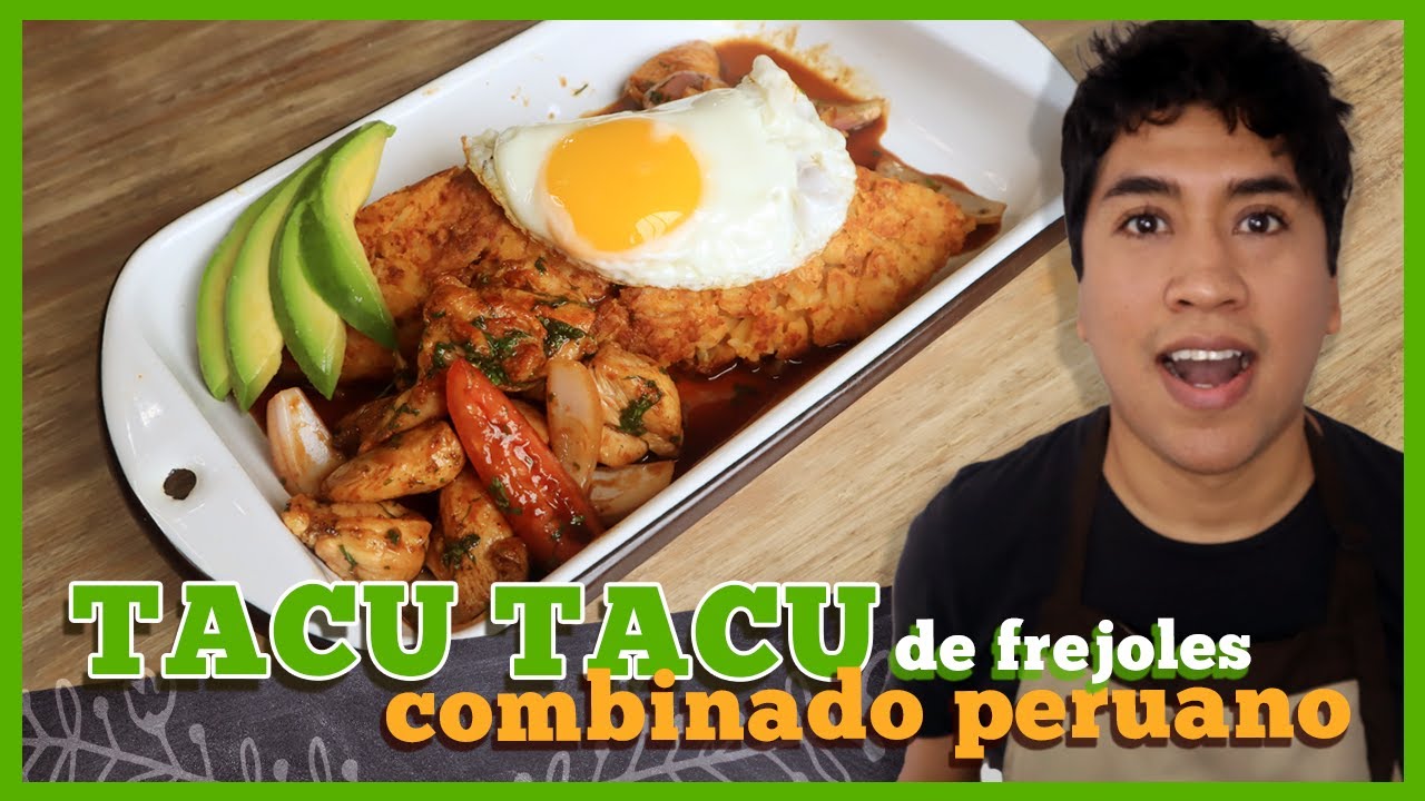 Tacu tacu de frejoles con pollo saltado - YouTube