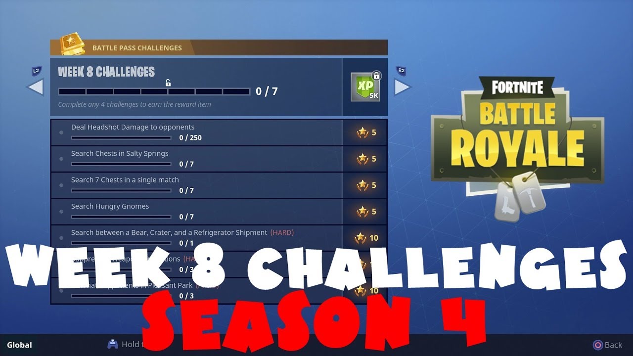 (Chapter 1) ALL Week 8 Challenges Guide - Fortnite Battle Royale Season ...