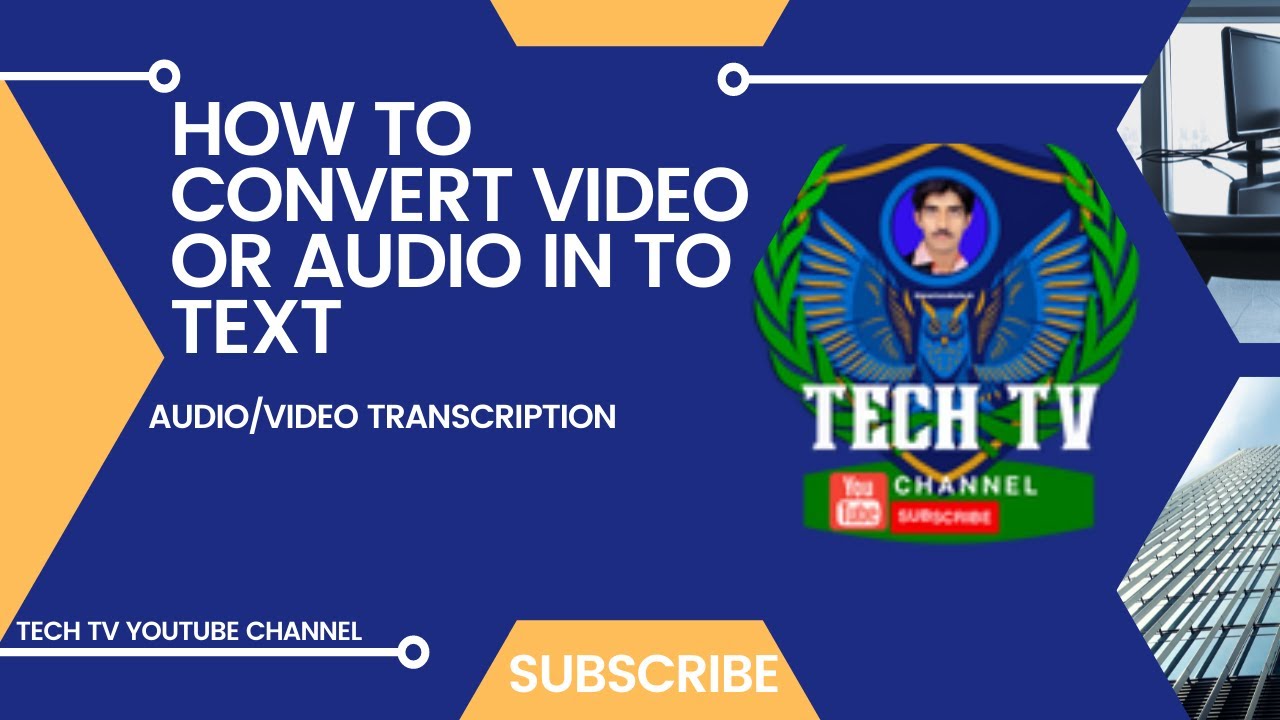 How to Convert a video into text, audio and video transcription - YouTube